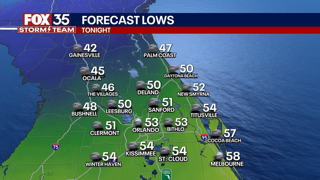 Orlando weather: Cold front moving into Florida Monday night bringing ... Orlando weather: Cold front moving into Florida Monday night bringing ...