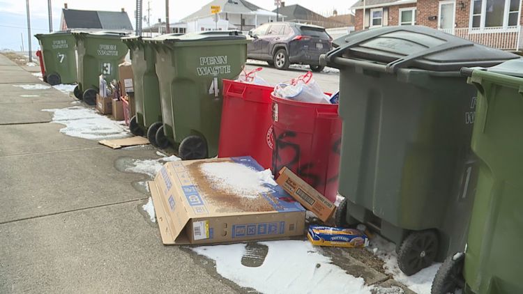 York residents struggle with trash overflow as winter storms halt pickups
