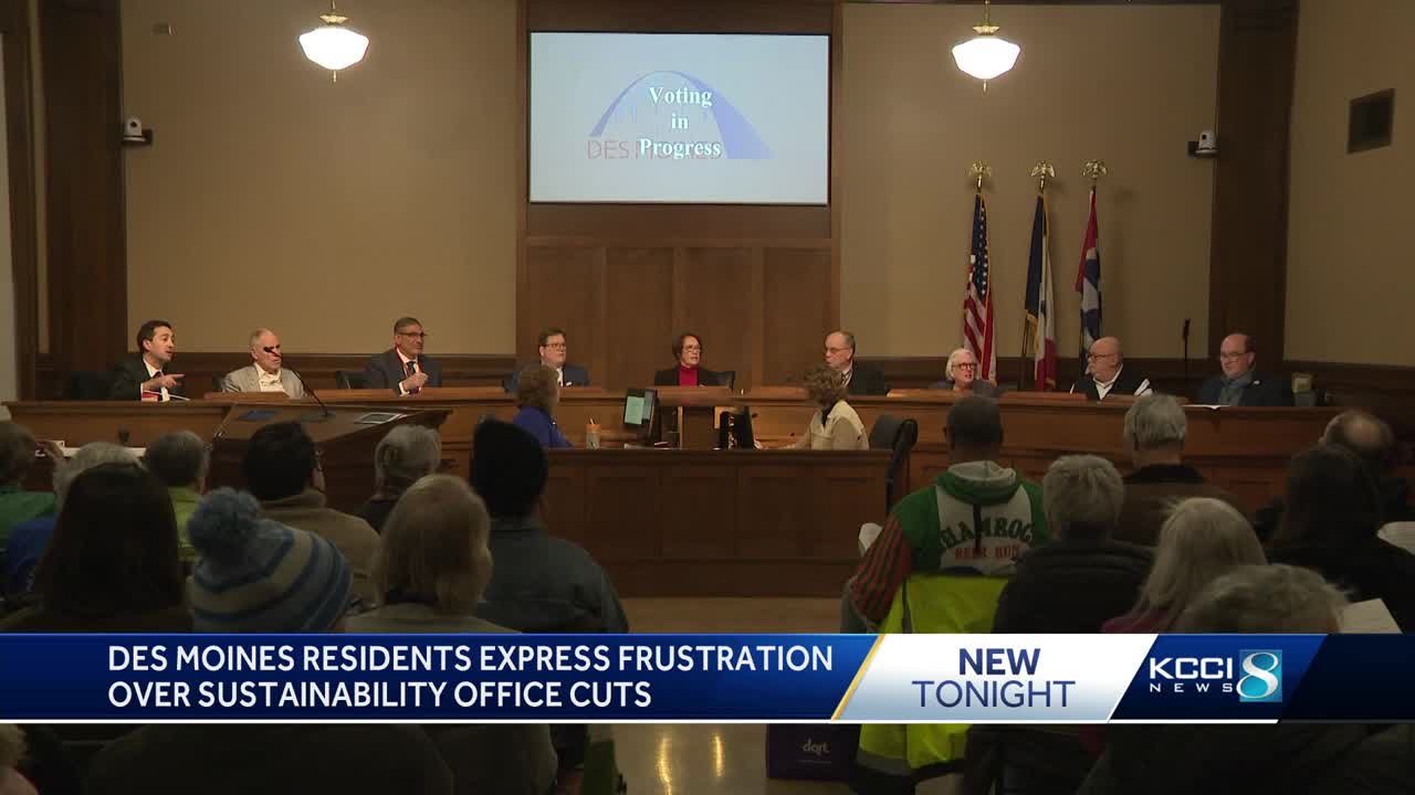 Des Moines residents express frustration over sustainability office cuts