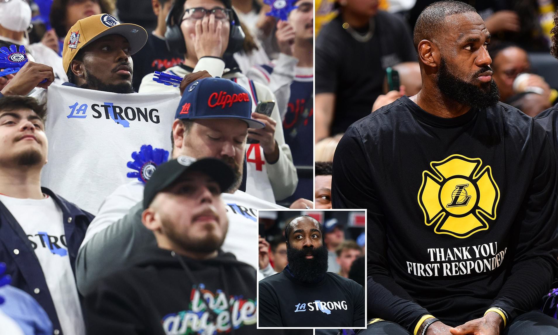 Clippers announcer delivers emotional pre-game speech as they and ...