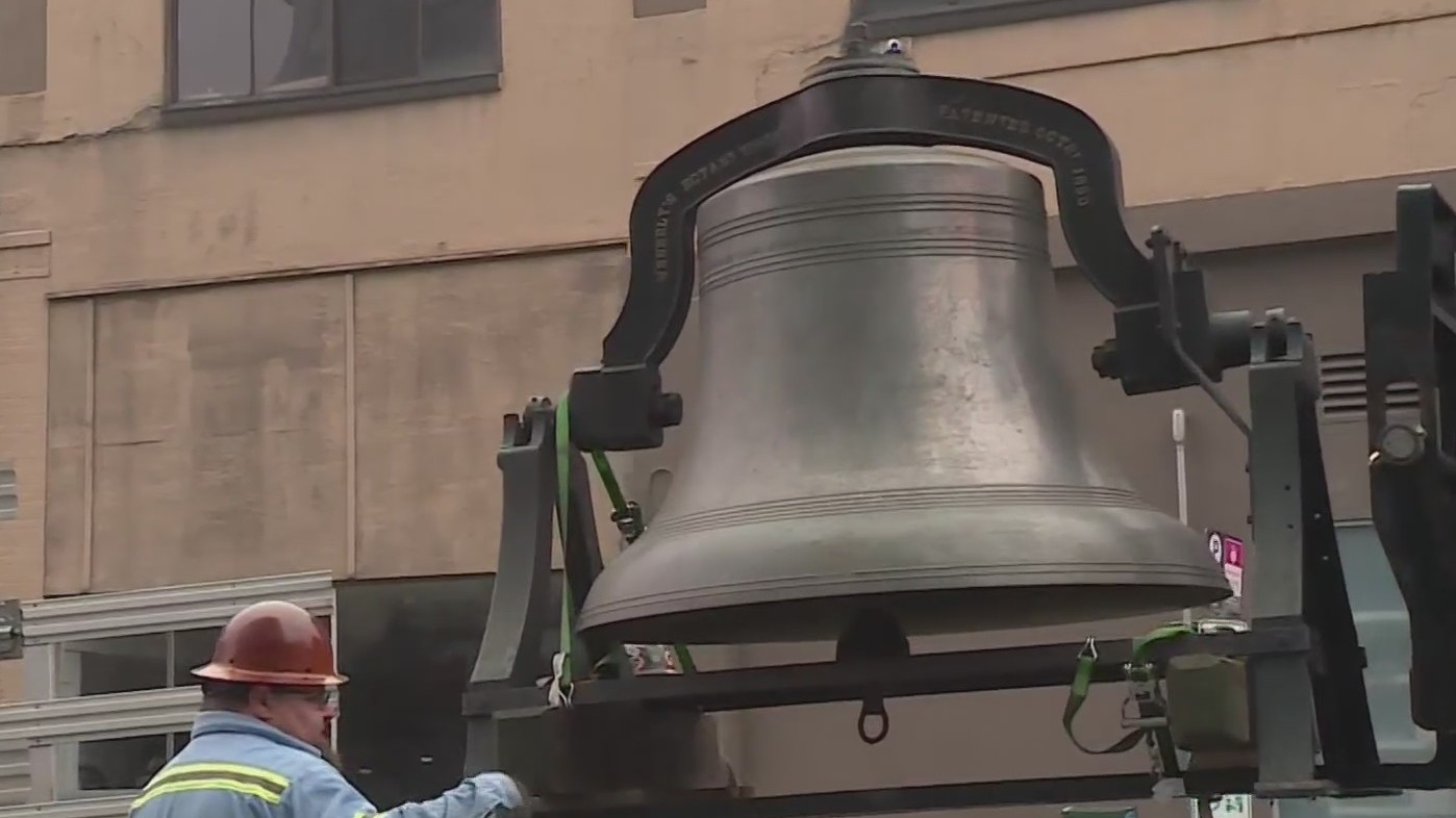 Portland firefighter memorial bell moved to be refurbished