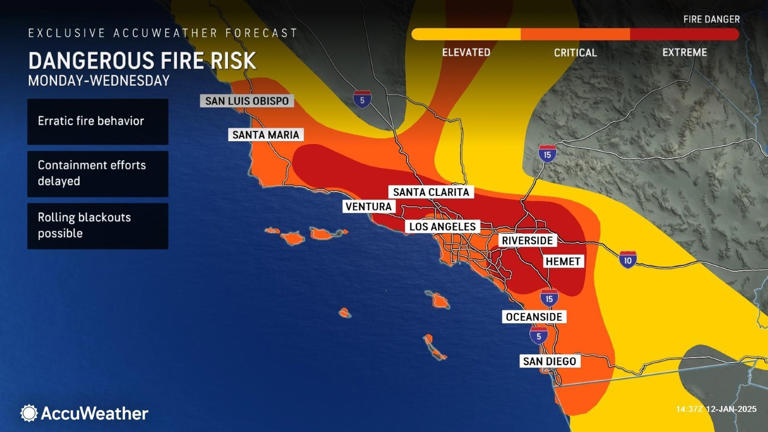 California Fires Map Update Shows Areas Most at Risk This Week