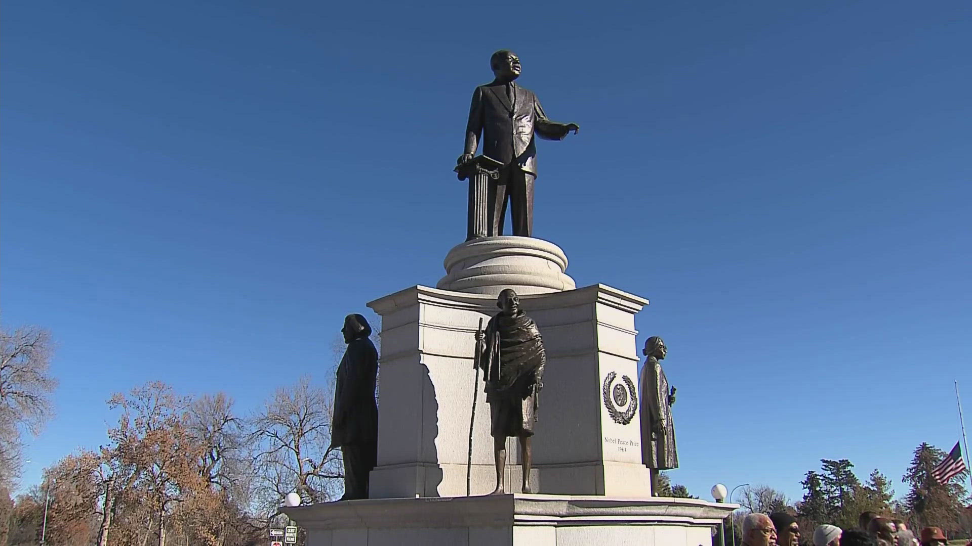 City leaders rededicate Martin Luther King Memorial statue