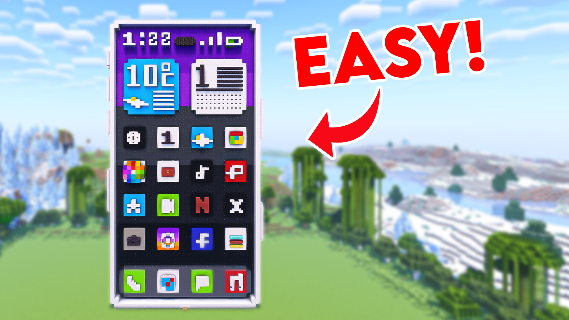 Crafting Brilliance: Building an iPhone House in Minecraft!