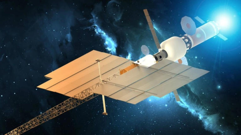 NASA plans football field-sized space radiator for nuclear-powered Mars ...