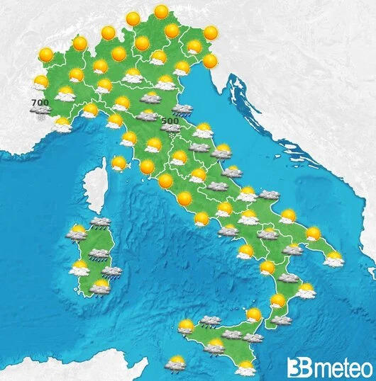 Meteo, venti ancora forti e ultimo impulso di freddo: poi nuovo vortice mediterraneo con maltempo