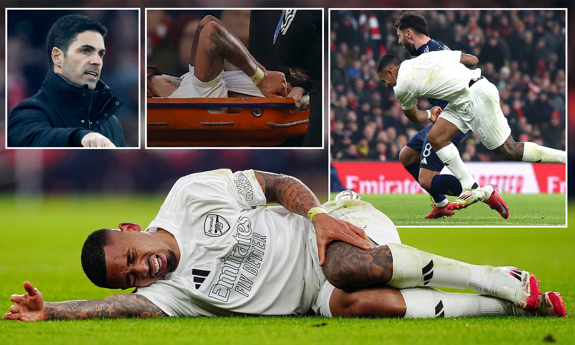 Arsenal hit by major Gabriel Jesus injury blow with Mikel Arteta's ...