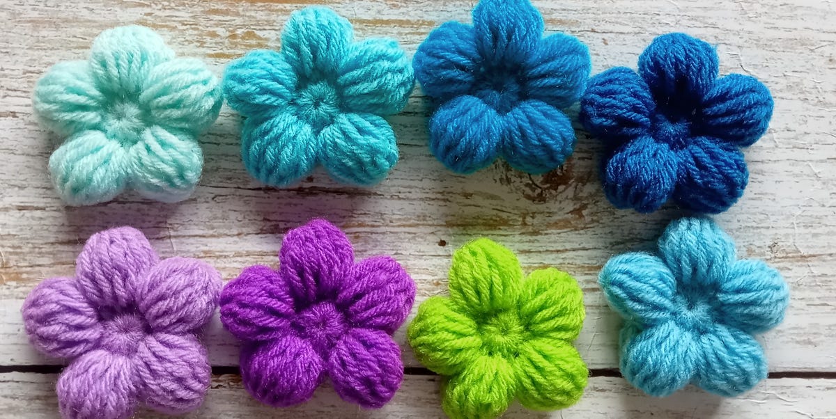 These cute crochet puff flowers will inspire you to get stitching