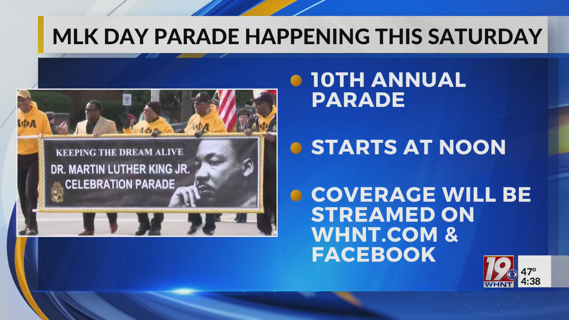 MLK Day Parade Streamed on WHNT Saturday | Jan. 13, 2025 | News 19 at 4 ...