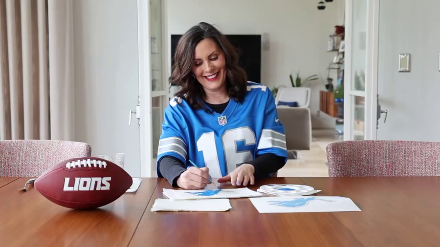 Whitmer announces Detroit Lions logo drawing contest