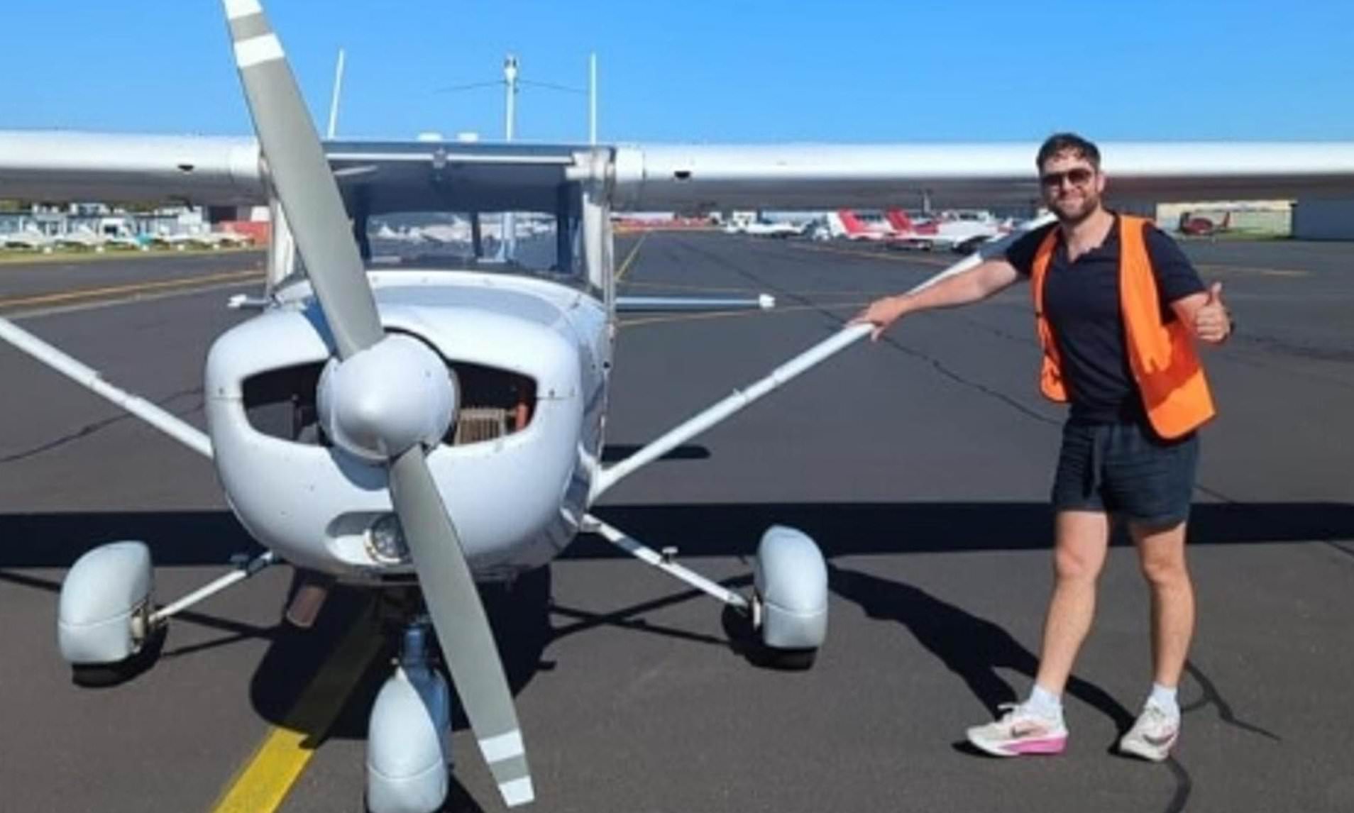 Outlander star Richard Rankin flies solo after becoming a pilot