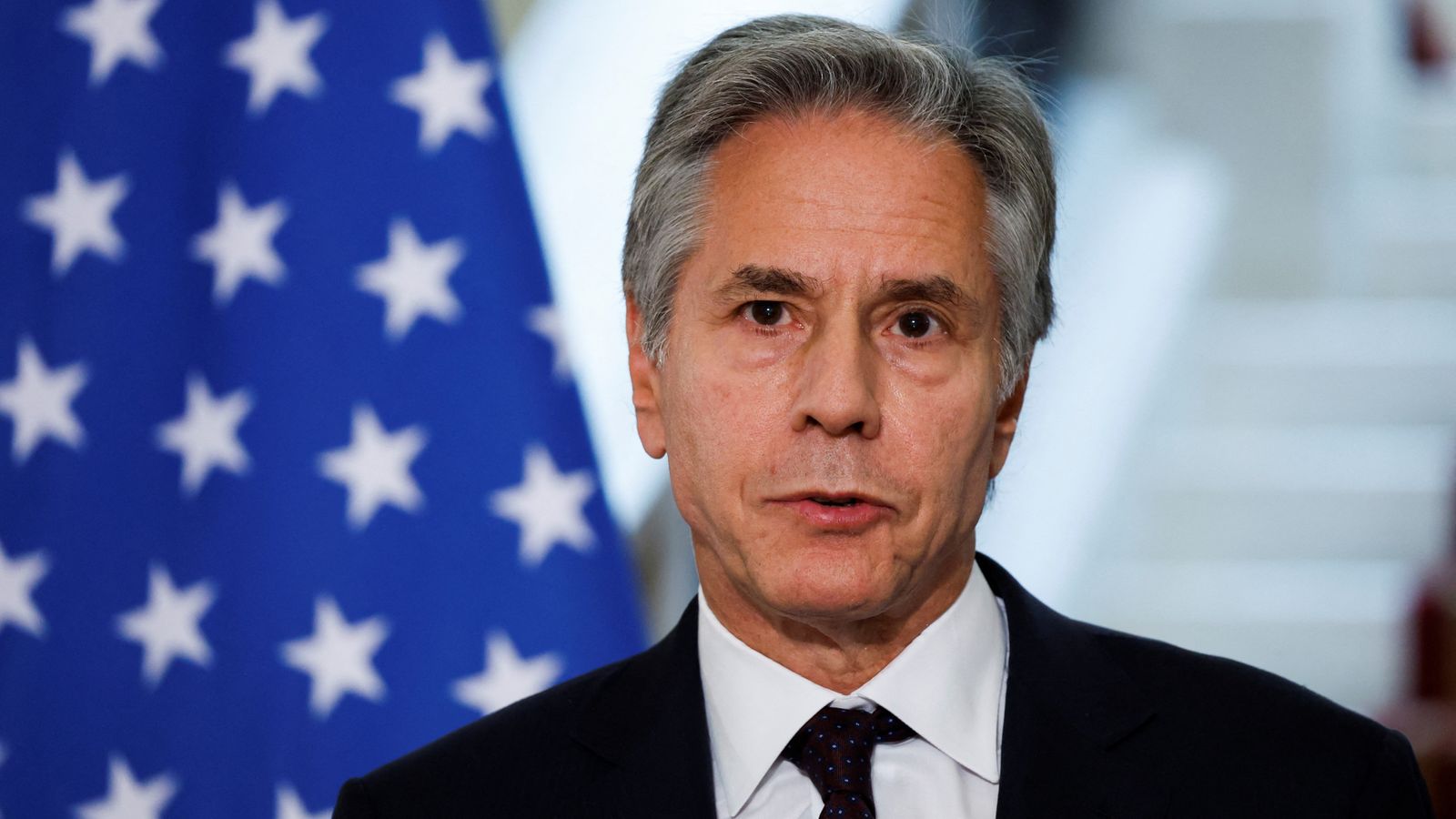 Blinken speech disrupted by protestors