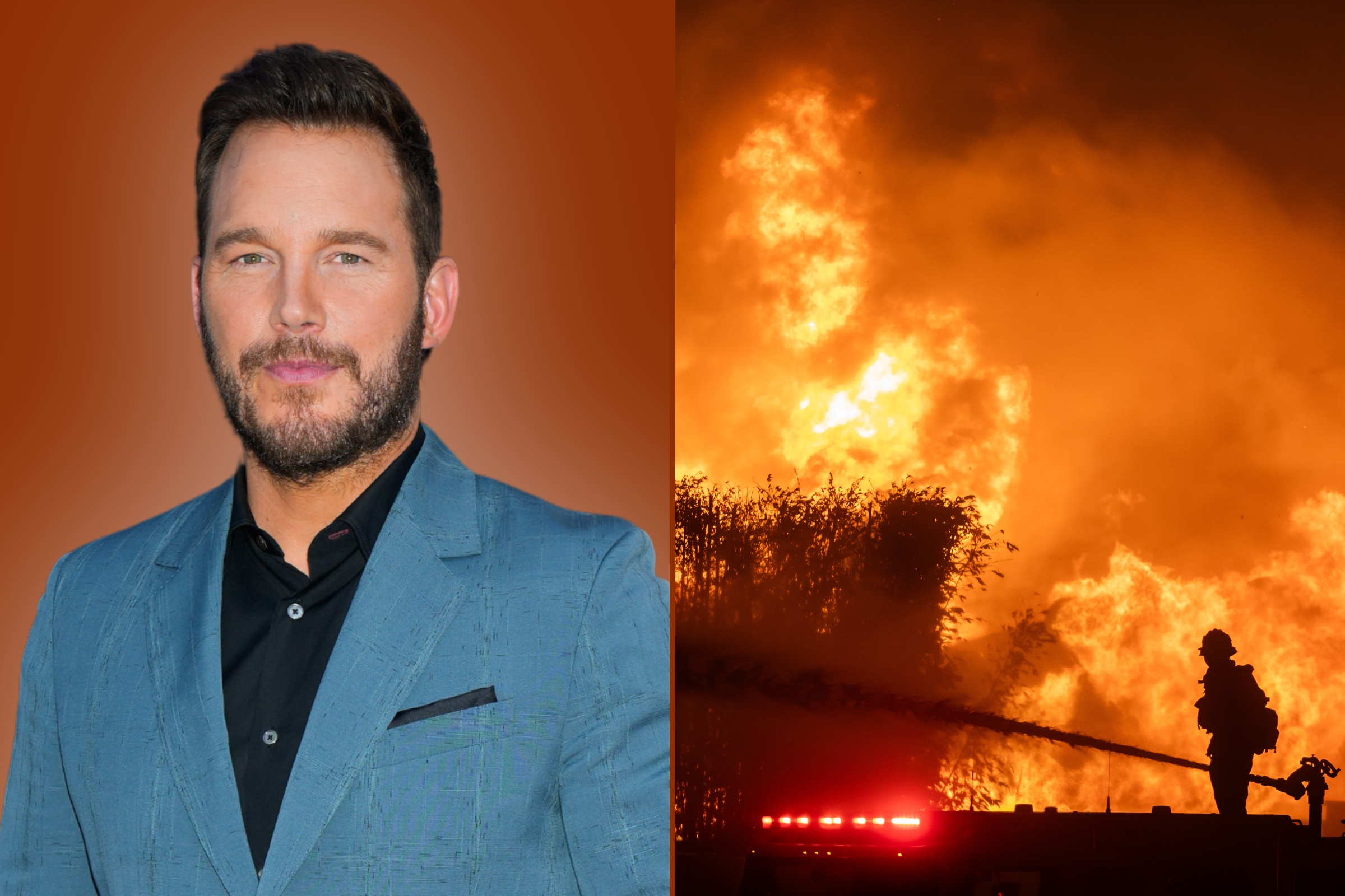 Map Shows Chris Pratt's Home Surrounded by Los Angeles Fires