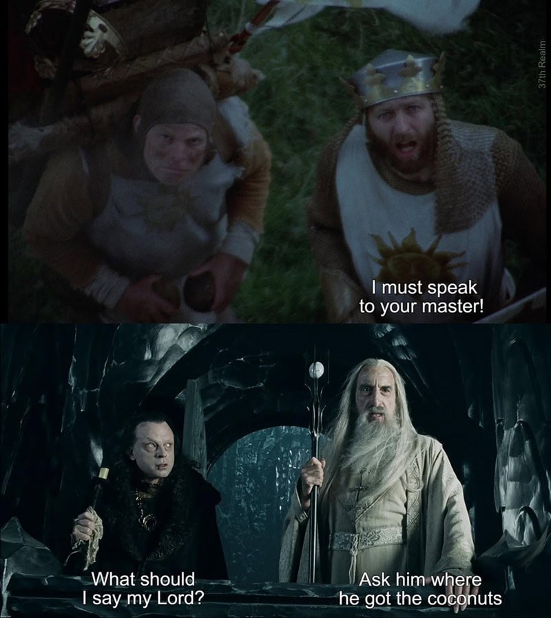 30 Hilarious Monty Python And Lord Of The Rings Mashup Memes True Geeks ...