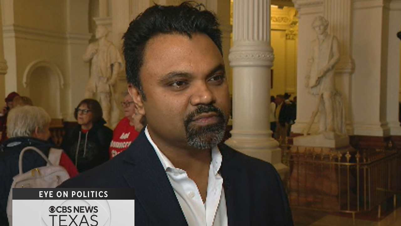 Jack Fink talks with Texas GOP chair Abraham George ahead of ...