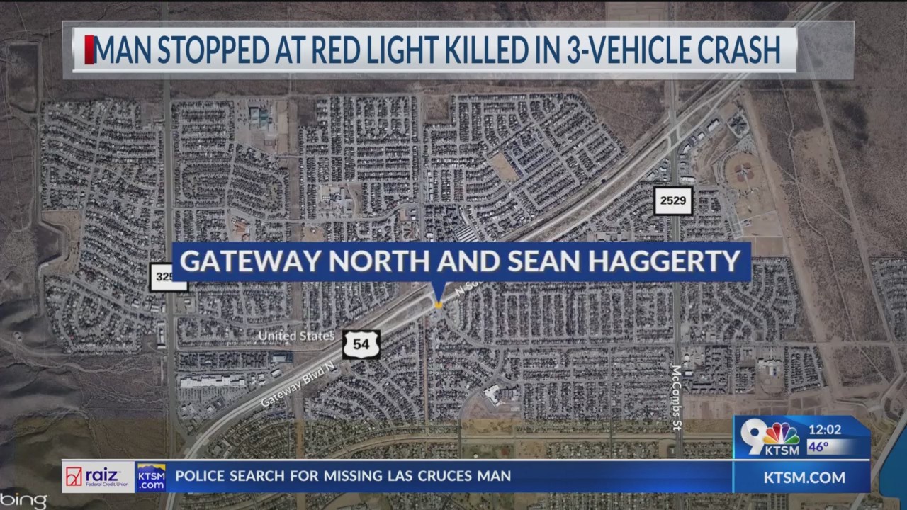 Man stopped at red light killed in rear-end crash