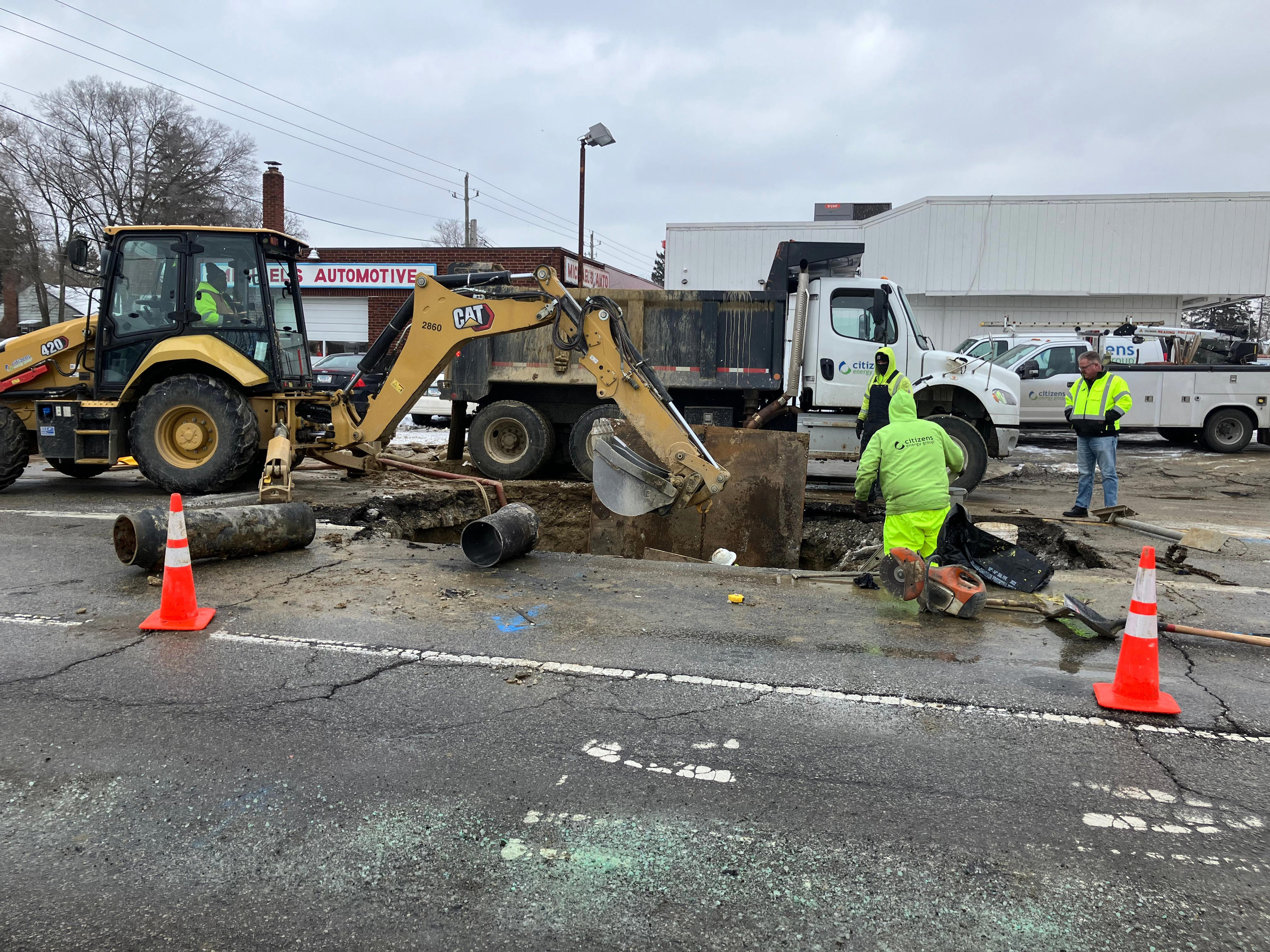 Road collapses near intersection of Emerson Ave. and 10th St. following ...