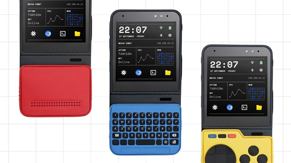 Mecha Comet is a modular open source handheld computer that reminds me ...