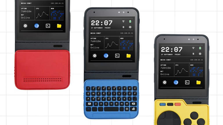 Mecha Comet is a modular open source handheld computer that reminds me ...