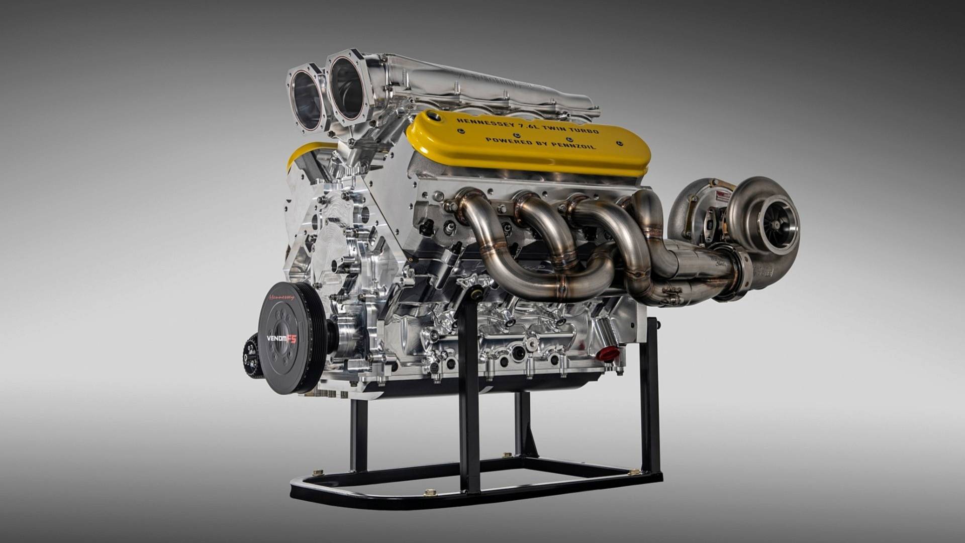 Hennessey Shows Off 1,600-HP Venom F5 Engine In Monterey