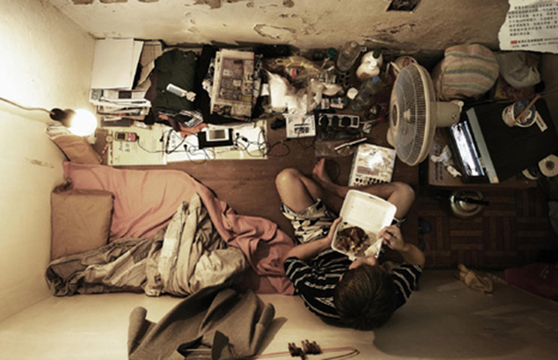 Inside the 'coffin homes' of the world's most expensive city